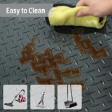 Tonchean 16.5ft x 3.3ft Heavy Duty Garage Floor Mat, Diamond Plate Thickened Rubber Non-Slip ...