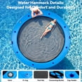 Danrelax 12' Round Inflatable Floating Dock with Cup Holder, Sunchill ...