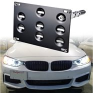 Motor Genic Front Bumper Tow Hook License Plate Mounting Holder Bracket ...