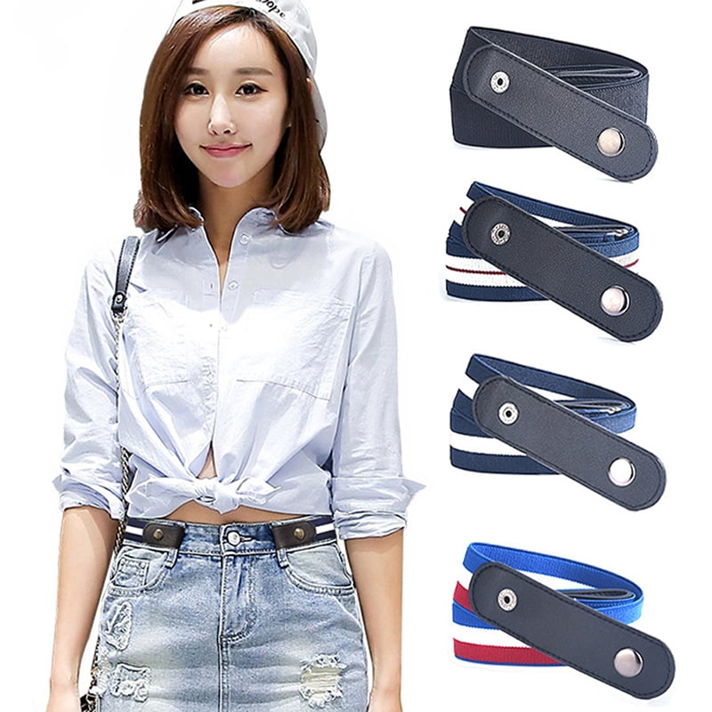 Racing Butterfly Buckle Free Belt for Jean Pants Dresses No Buckle ...