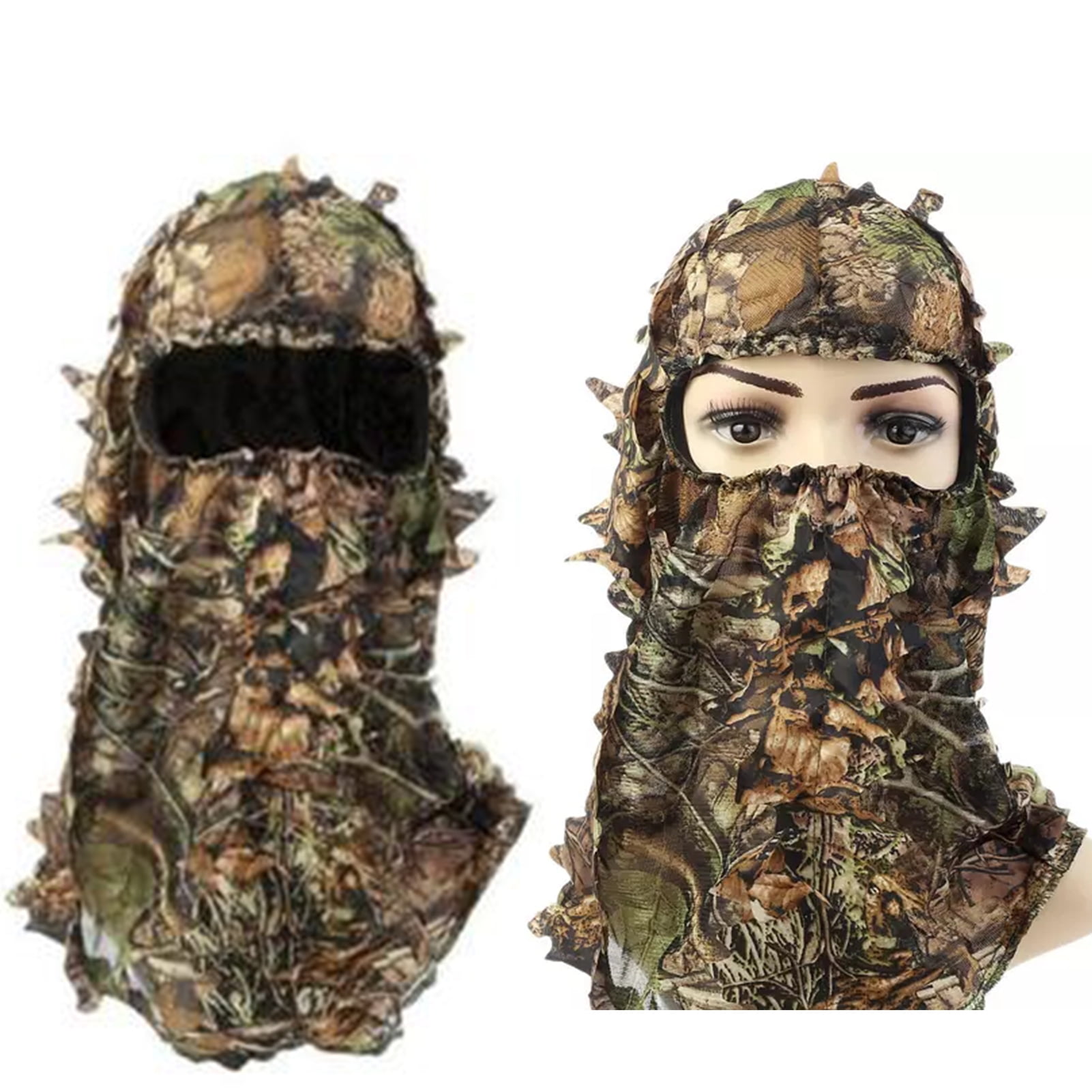 Ghillie Camouflage Leafy Hat Full Face Cover Headwear Turkey Camo ...
