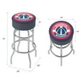 Trademark Global NBA Washington Wizards 31 Padded Swivel Bar Stool, 360 ...