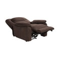 Serta Push-Button Power Recliner with Deep Body Cushions, Brown Fabric ...