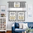Bee Dwarf Kitchen Curtains Set for Windows, Sweet Gnomes Black White ...