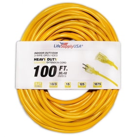 Yellow Jacket 2882 12/3 2' Heavy-Duty Contractor Extension Cord with ...