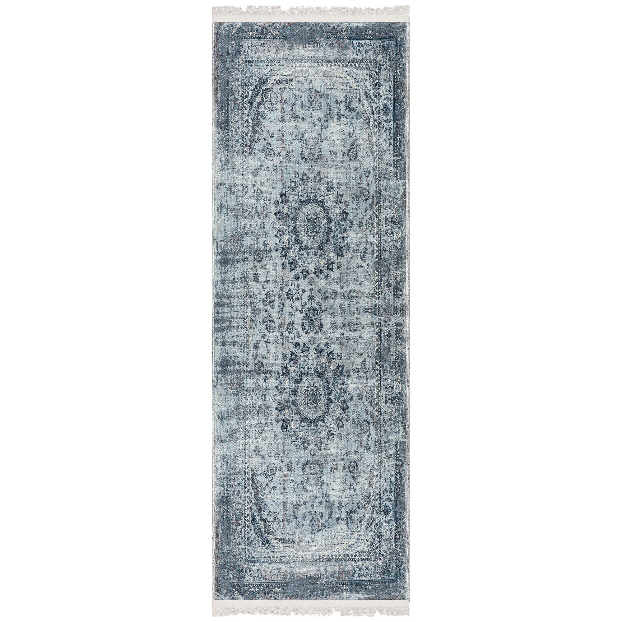 Ottomanson Washable Cotton 2x5 Runner Rug - Medallion - 20 x 59 ...