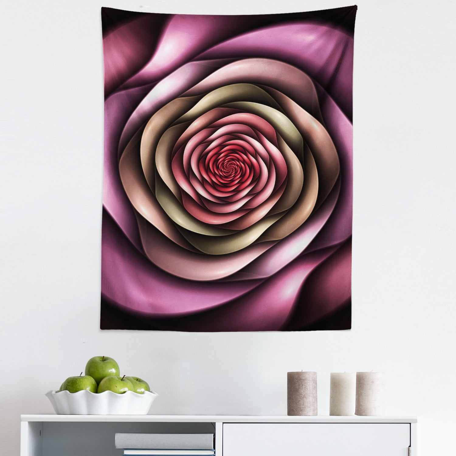 Spires Tapestry, Rose Petals Curved Winds Around Fixed Center Point at ...