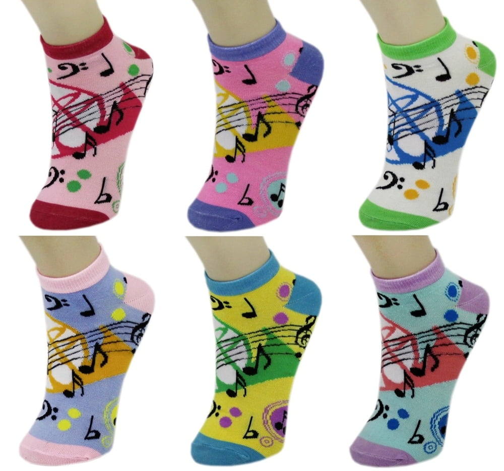 Grope 3 Pack LowCut Kid's Sock Music Note Socks (Size: 6 8) - Walmart.com