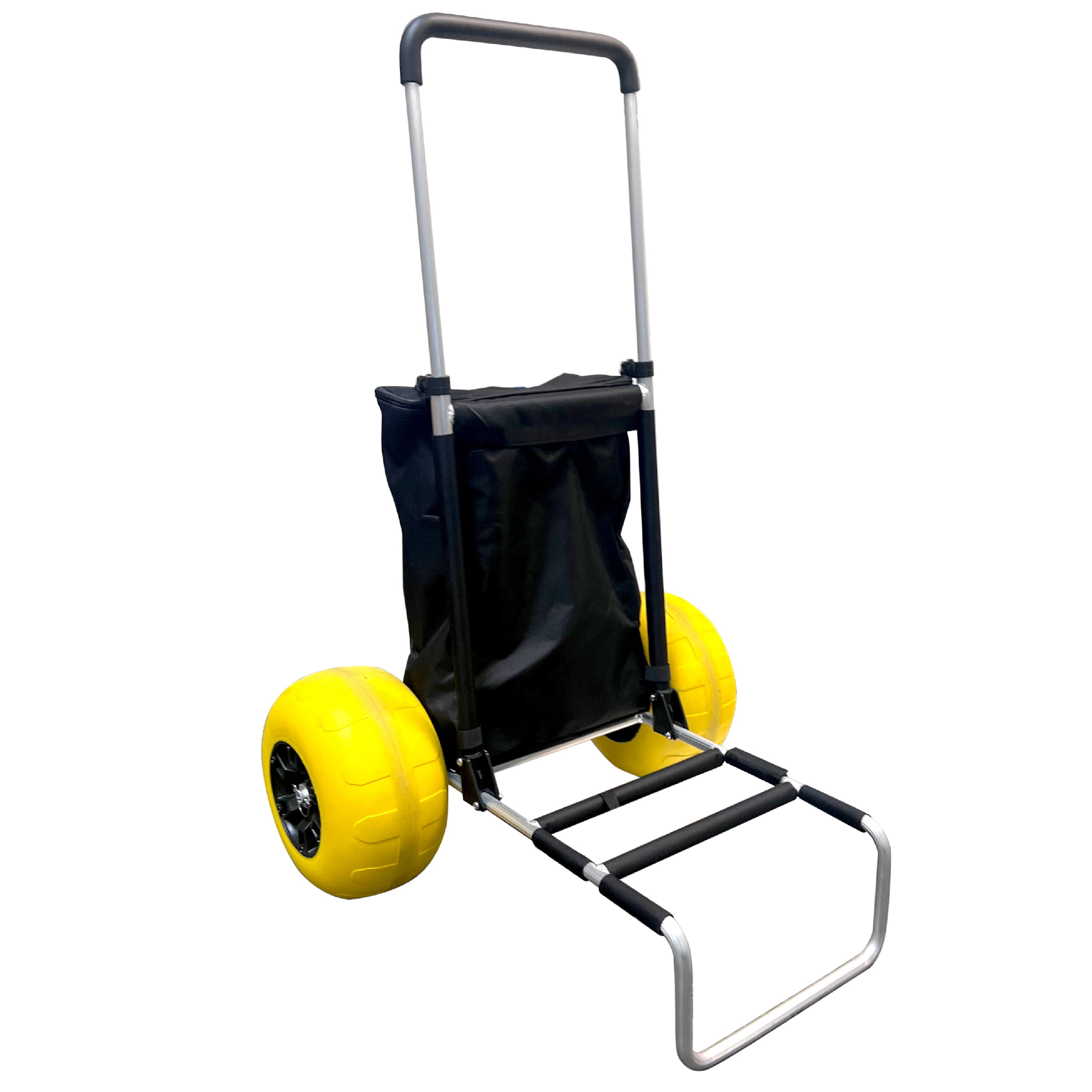 Beach Cart Dolly 12 Inch Airless Balloon Wheels Aluminum Wagon Works ...