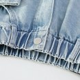 CAIVO Child Girls Bow Jeans Wide Leg Blue Denim Pants Casual Loose Fit ...