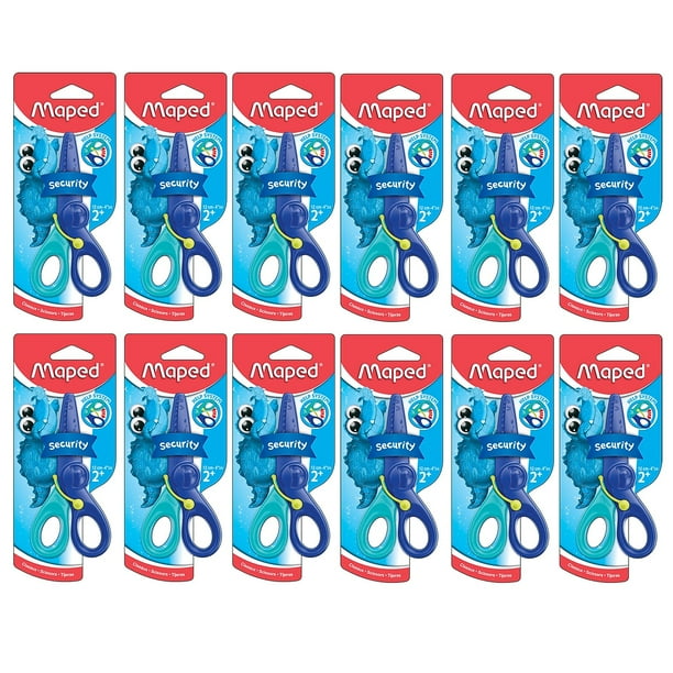 Maped Kidicut Spring-Assisted Plastic Safety Scissors, 4.75", Pack of ...