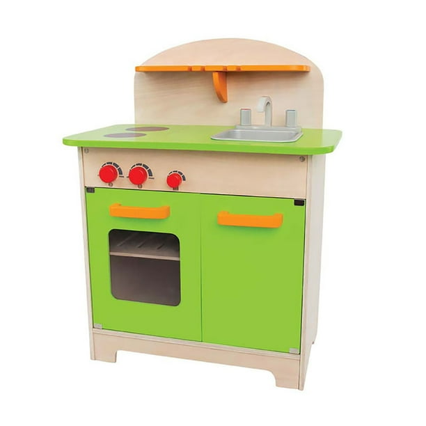 Hape Gourmet Kitchen Toddler & Kids Wooden Play Pretend Cooking Kitchen ...