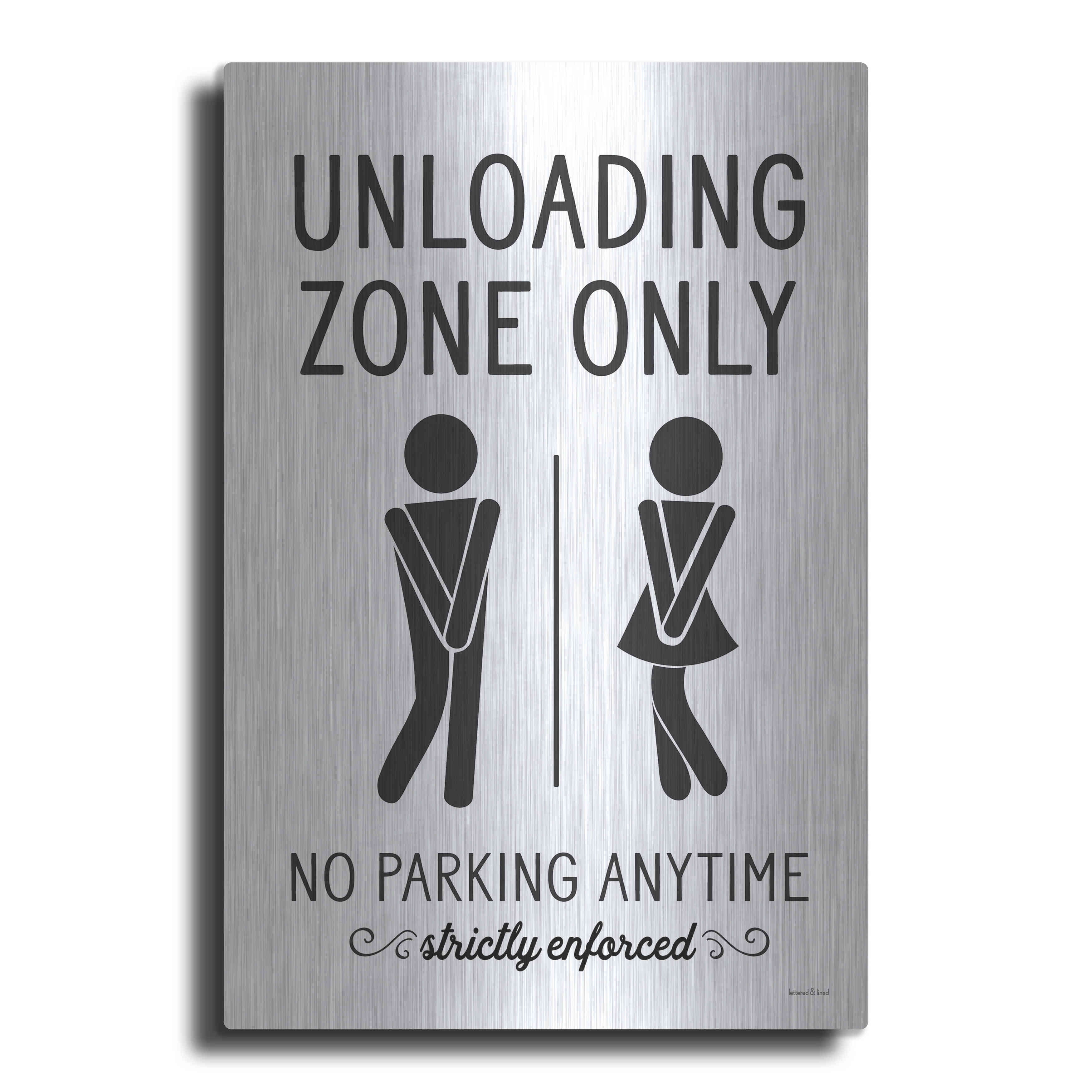 Luxe Metal Art 'Unloading Zone Only' by lettered & lined, Metal Wall ...