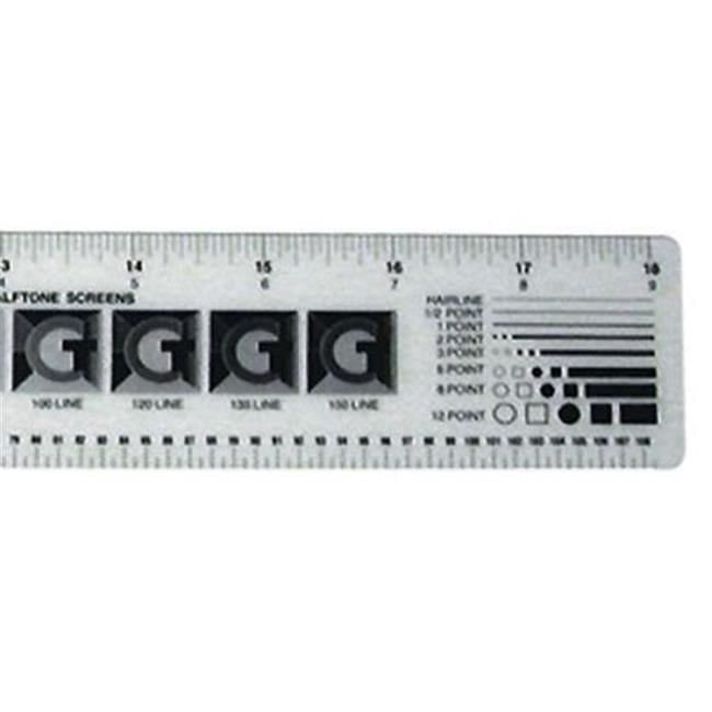 C-Thru Graphic Arts Ruler  18 In.  Laminated As Shown