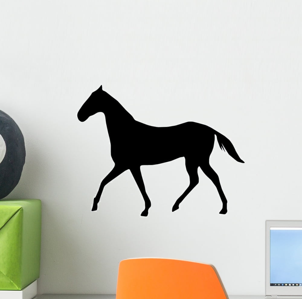 Horse Silhouette Wall Decal Sticker, Wallmonkeys Peel & Stick Vinyl ...