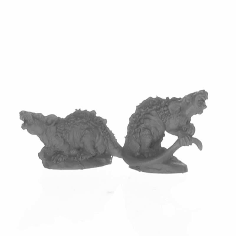 Giant Rats Miniature 25mm Heroic Scale Figure Dungeon Dwellers Reaper ...