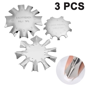 Easy French Line Edge Nail Tool Durable Smile Cutter Nail Stencil Edge ...