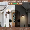 Porch Light with GFCI Outlet, Dusk to Dawn Outdoor Lighting with ...