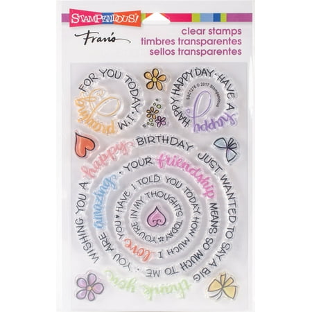Stampendous Perfectly Clear Stamps Circular Messages - Walmart.com