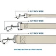 Buckle-Down Pet Leash, Dog Leash, Natural, 4 Feet Long 1.0 Inch Wide ...