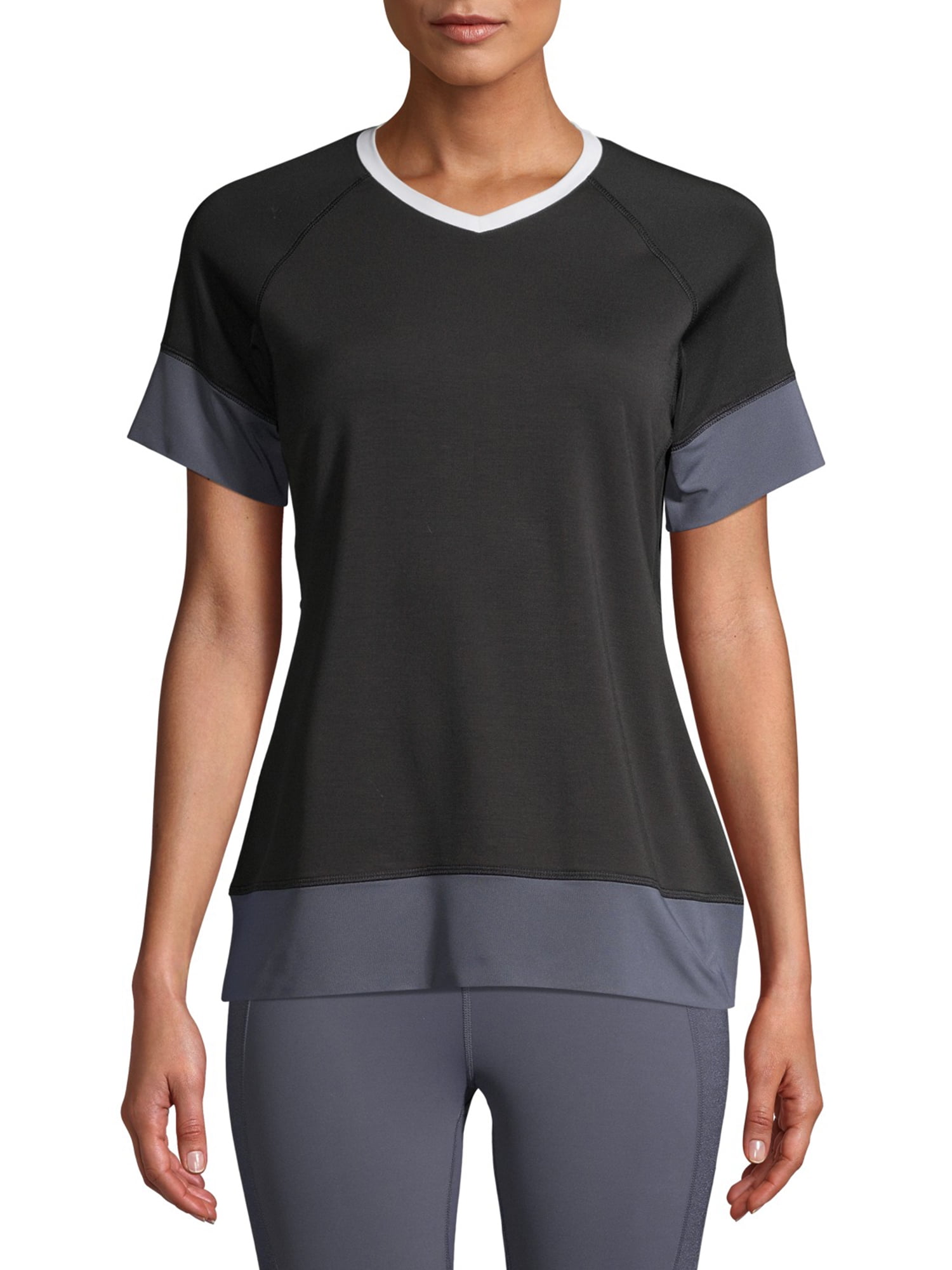 Avia - Avia Women's Active Colorblock Perforated Tee - Walmart.com ...