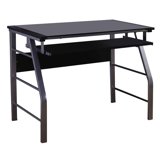 Kings Brand Furniture Contemporary Home Office Computer Desk, Chrome ...