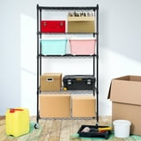 ZenSports 5-Tier Mobile Storage Rack 300LBS Steel Wire Shelving Unit W ...