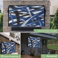 Abstract Blue Waves Outdoor TV Cover Modern Minimalist Blue Black White ...