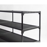 Mainstays 4-Tier Shoe Rack Storage Organizer, Rich Black, 24 Pairs ...