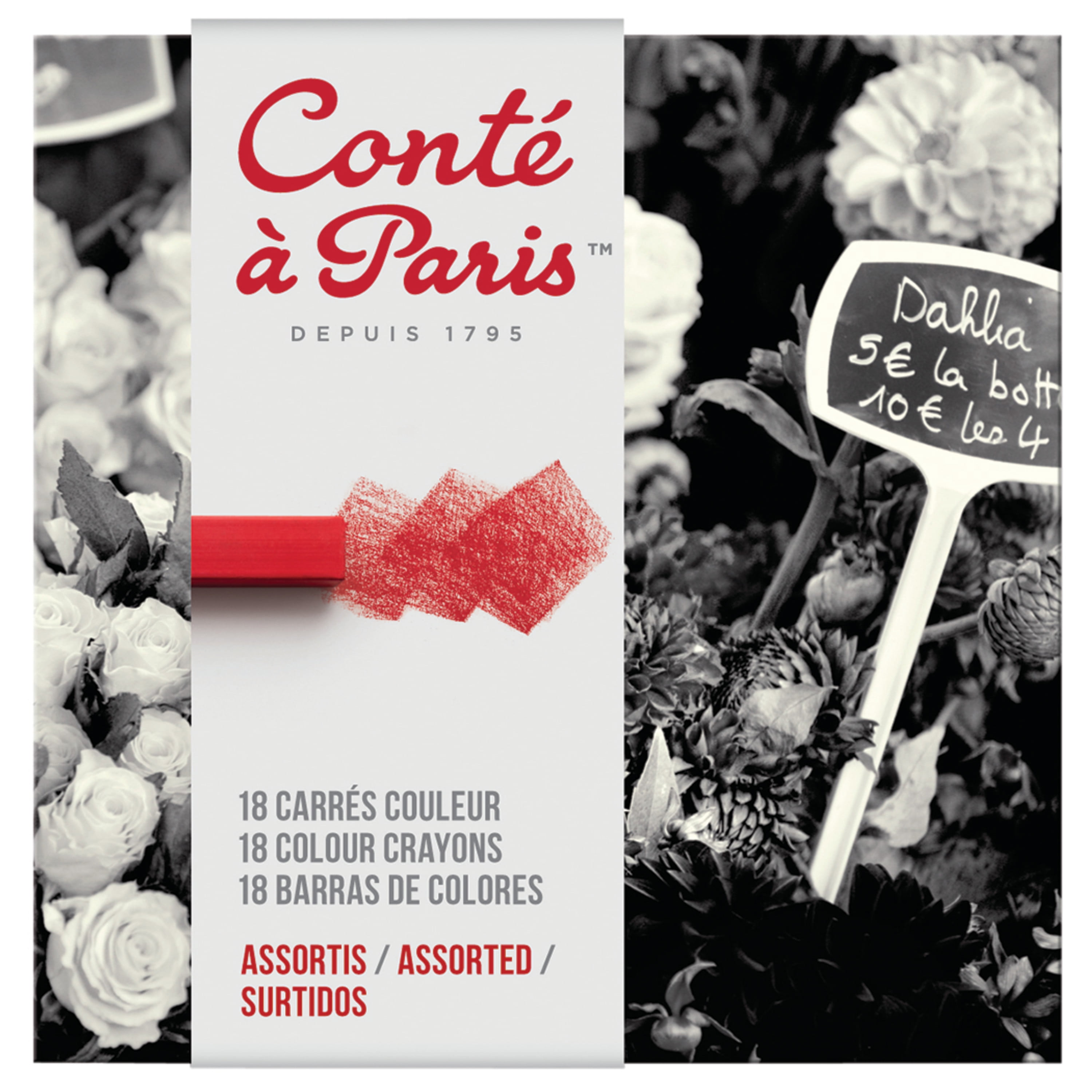 Conte Crayon Set, 18-Color Box Set - Walmart.com