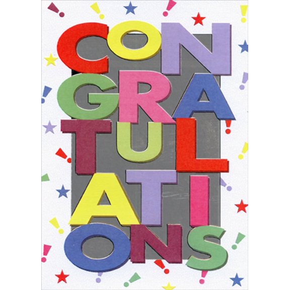 Paper House Productions Neon Congratulations on Black Juvenile ...