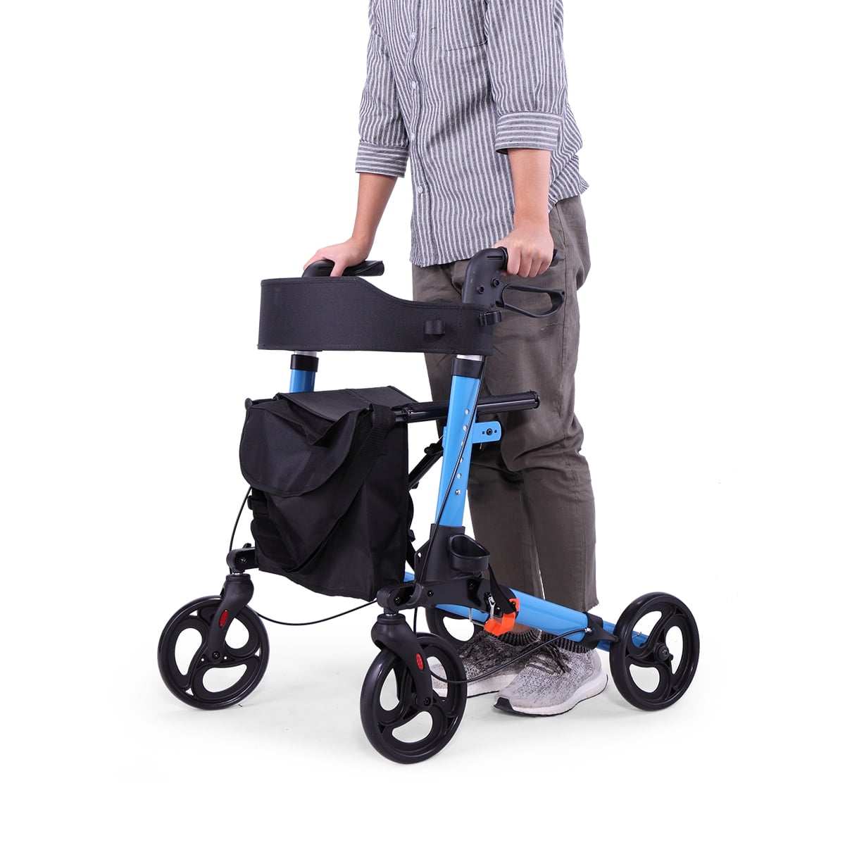 Veryke Rollator Walker, Rolling Walker with Back Support, Foldable ...