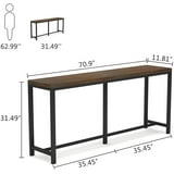Tribesigns 70 Inch Extra Long Sofa Console Sturdy Table, Easy Assembly ...