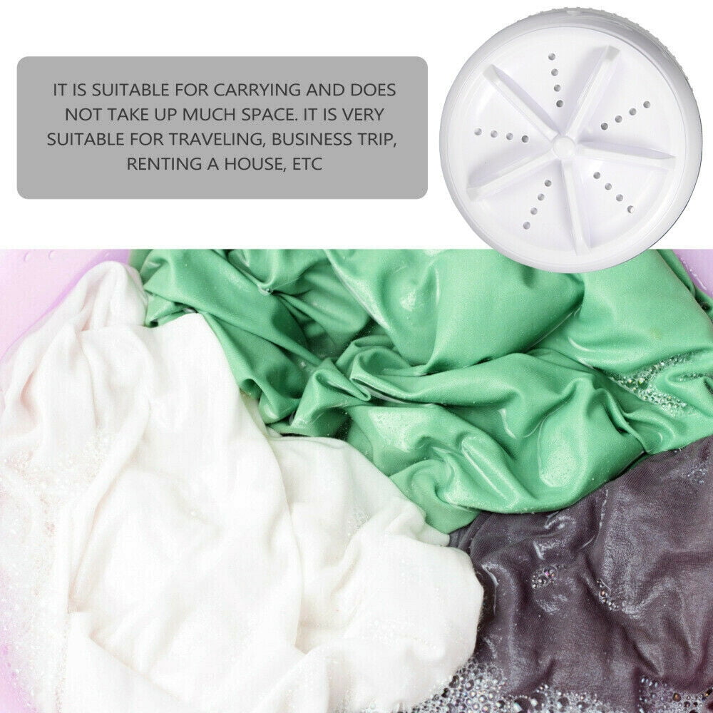 JinYi White Mini Washing Machine Ultrasonic Turbo Rotating Clothes ...