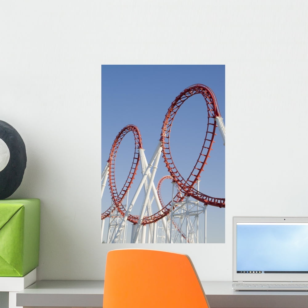 Roller Coaster Wall Mural Decal Sticker, Wallmonkeys Peel & Stick Vinyl ...