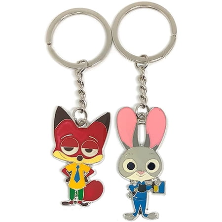 Metal paint keychain, cartoon and anime characters, big white, little ...