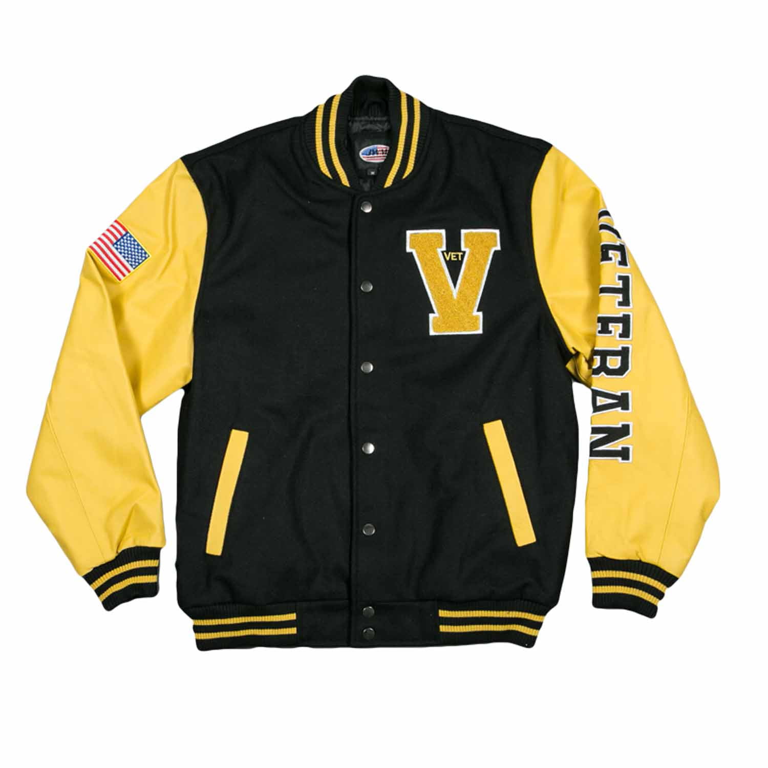 JWM Military Mens Leather Polyester Embroidered Varsity Jacket (Vietnam ...