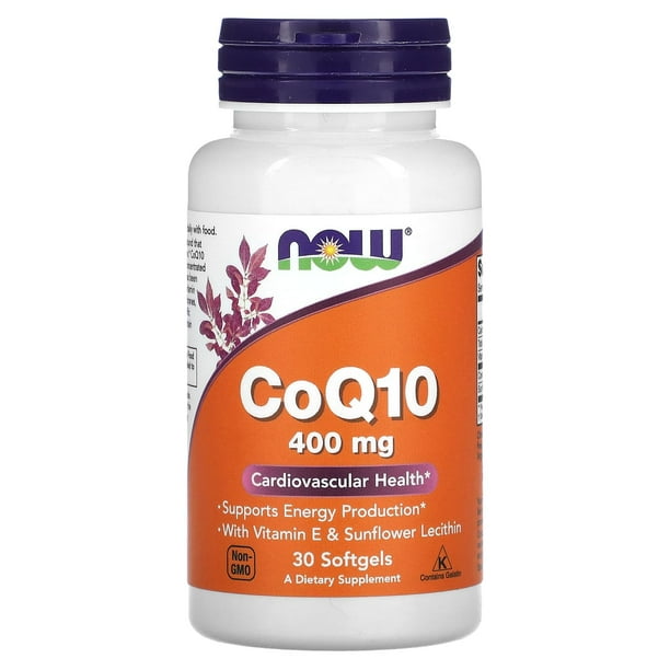NOW Foods, CoQ10, 400 mg, 30 cápsulas | Walmart en línea