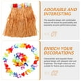 Malcolmailyne 1 Set Luau Party Artificial Flower Garland Hula Skirt Hawaiian Party Photo Props