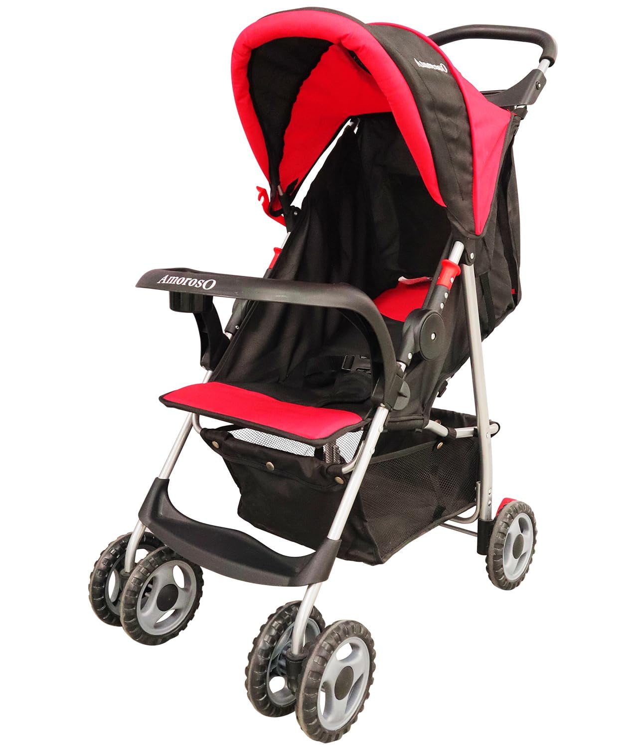 AmorosO Single Stroller - Baby Stroller with Four Wheels - Lightweight ...