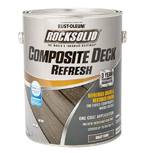 Rust-Oleum RockSolid Gray Water-Based Deck Refresh 1 gal - Walmart.com