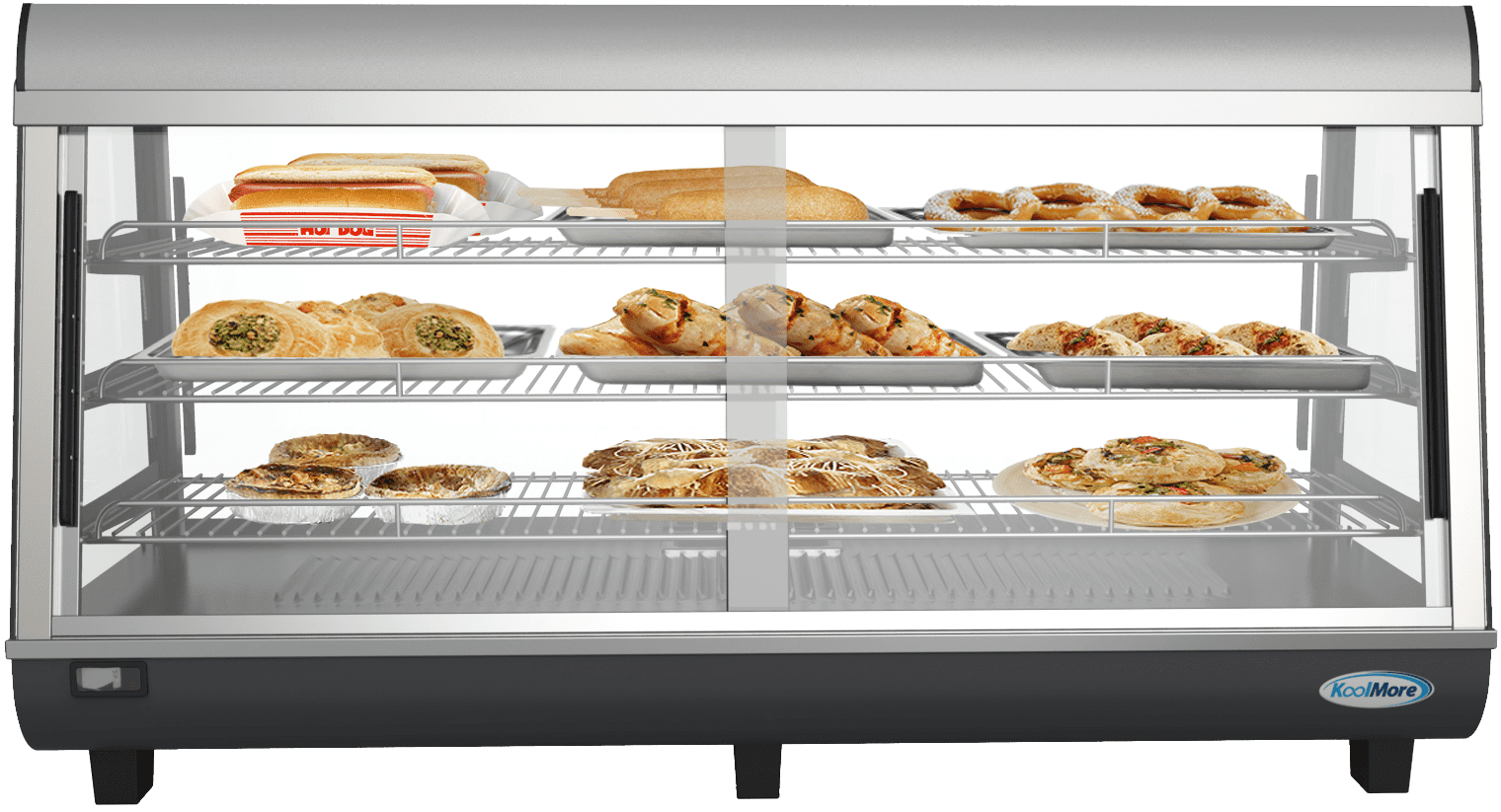 KoolMore 48in. Countertop Heated Food Merchandiser Display, 6.5 Cu. Ft ...