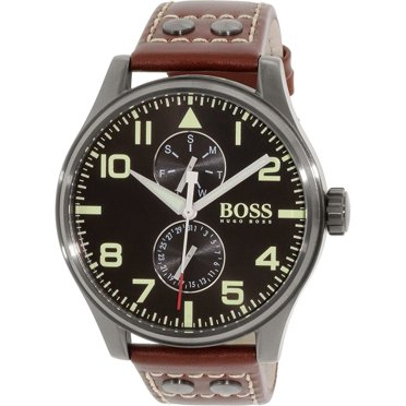 Men's Chronograph Leather Strap Watch 1513174 - Walmart.com