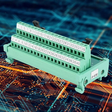 Wchiuoe IDC-40P 40-Pin 35mm DIN Rail Mount Interface Module PLC ...