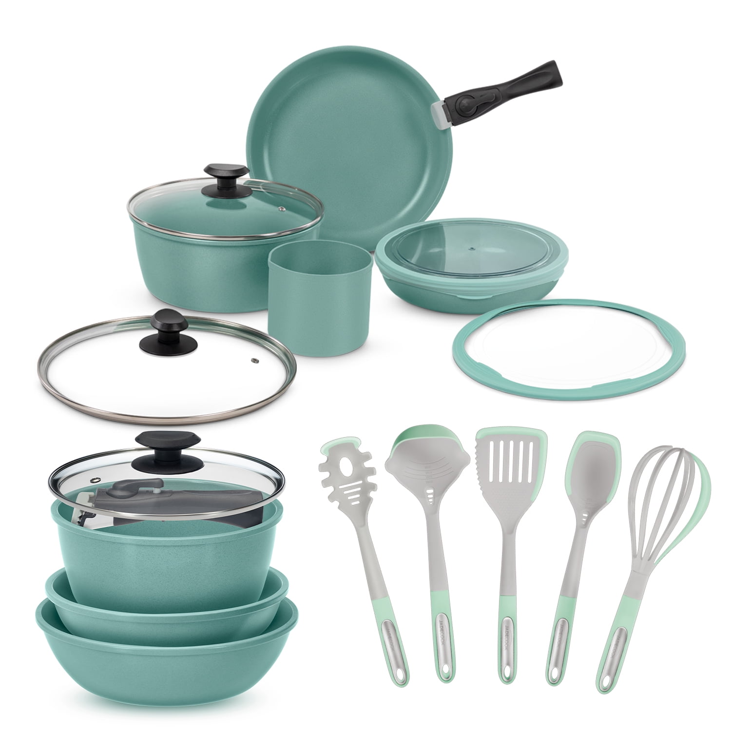 Baterías de Cocina Jade Smart 19 pz con Utensilios multipropósito ...
