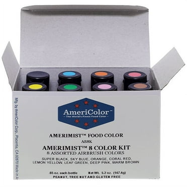 AmeriColor AmeriMist Airbrush Food Color, 4.5 Ounce 12 Color Variety ...