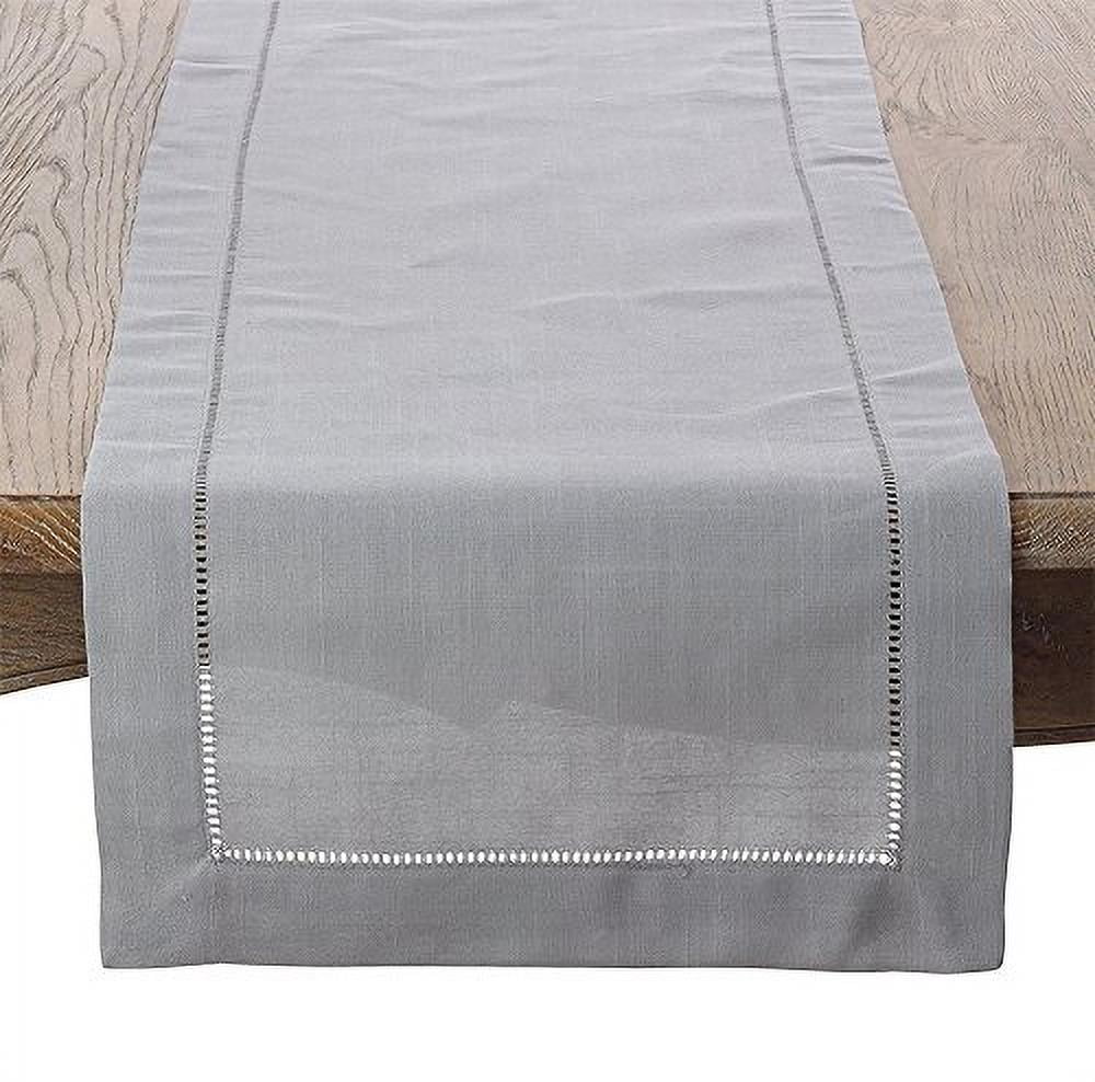 Fennco Styles Classic Hemstitched Design Border Table Runner (16"x72 ...