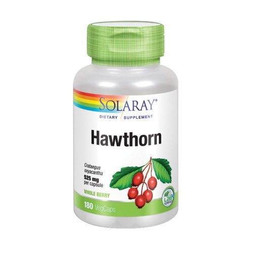 Suplemento Solaray Hawthorn 180 cápsulas vegetales (paquete de 4 ...