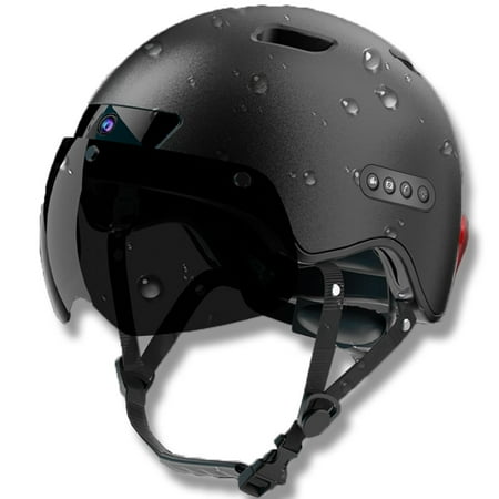 Indigi Smart Helmet with Built-in Video Camera (Dash-Cam) LED Tail ...