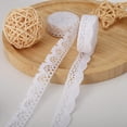 32.8 Yards White Sewing Lace Ribbon Cotton Lace Trim White Vintage ...